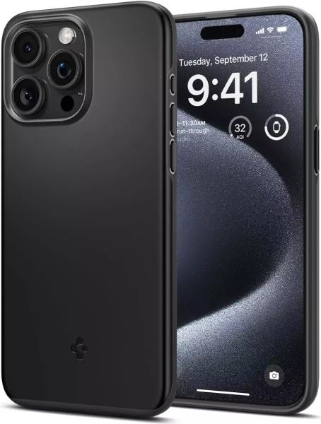 Buy Spigen iPhone 15 Pro Thin Fit Case Black – ACS06686 with Cheapest ...