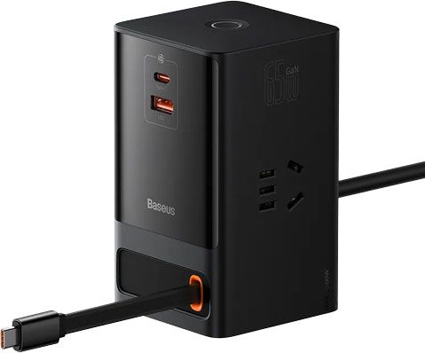 Baseus Power Combo Digital Power strip 3AC+1U+1C+ Retractable Port 65W ...